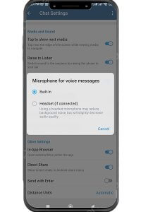 How To Change Microphone For Recording Voice In Telegram?